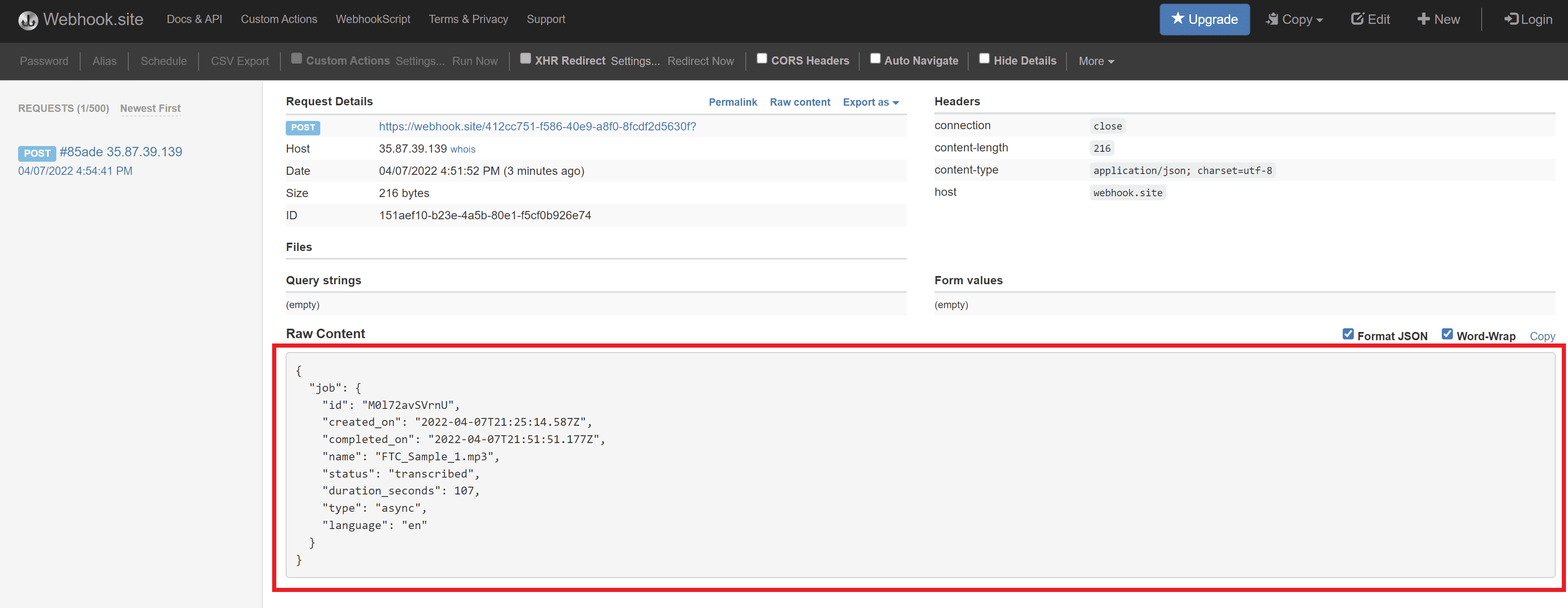 Get Started with Rev AI API Webhooks
